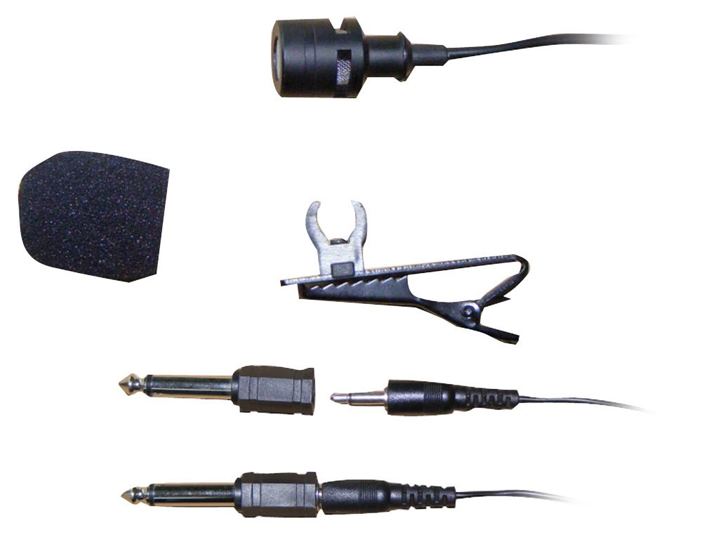 Pyle-Pro PLM3 Wired Lavalier 3.5mm/ 1/4'' Uni-Directional Microphone,Black