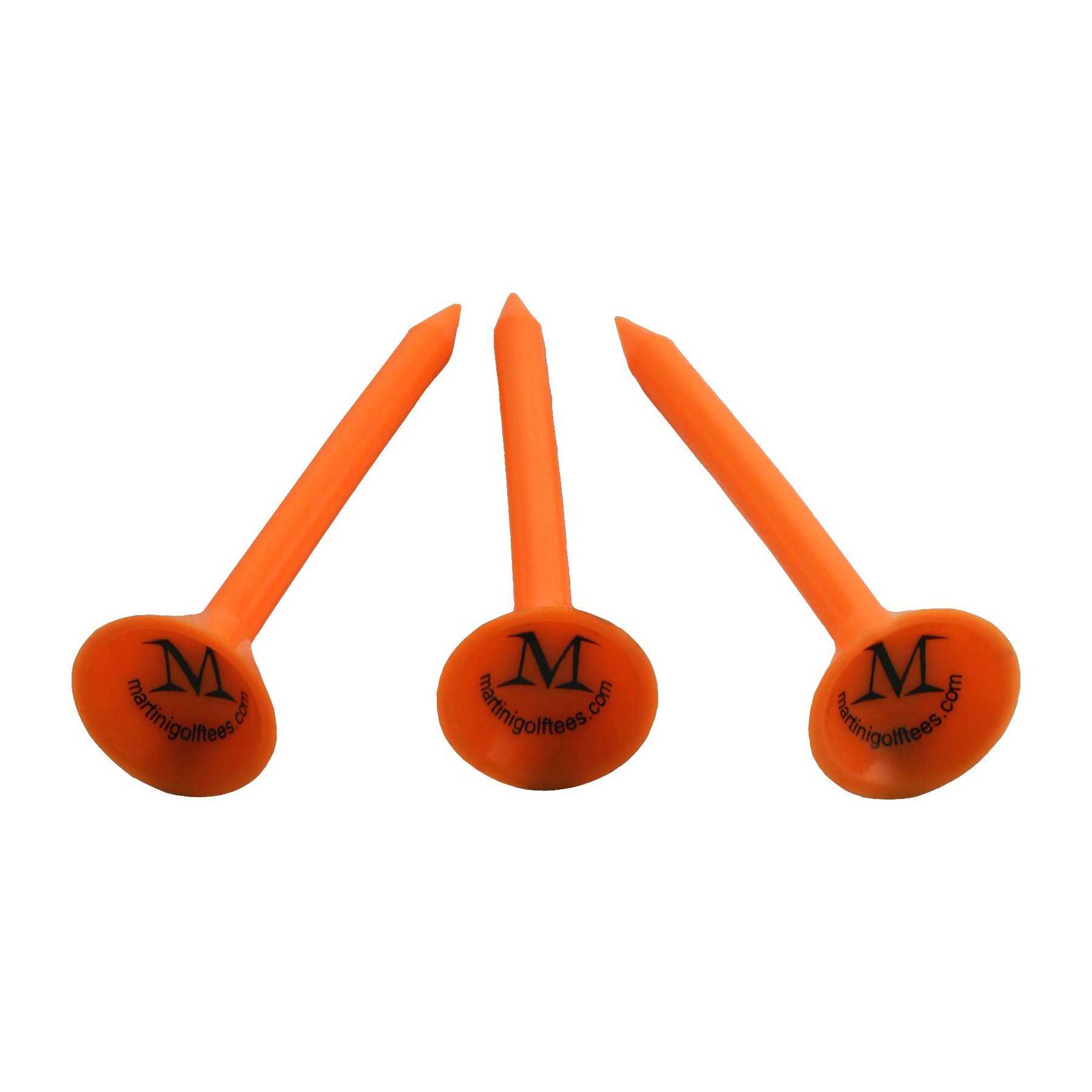 ProActive Sports Martini Golf 3-1/4" Durable Plastic Tees 5-Pack (Orange)