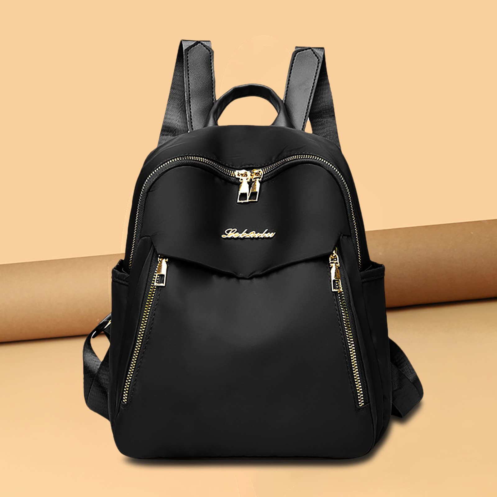 Women's Solid Color Simple Fashion Travel Waterproof Cloth Backpack Backpack Stove Fuel Canister