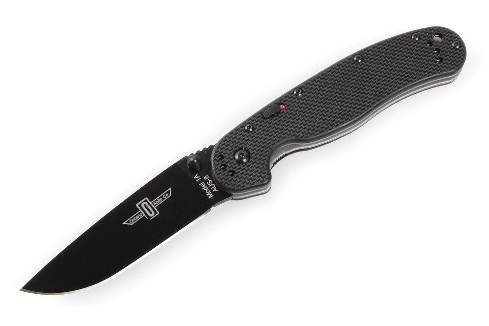 Ontario Knife 8871 RAT1A BP Assisted Opener Folding Knife, Black