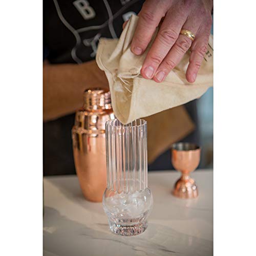 Viski Lewis Ice Bag, Professional Grade Canvas Ice Crushing Bag for Chilled Cocktails, 12″ x 7.25″