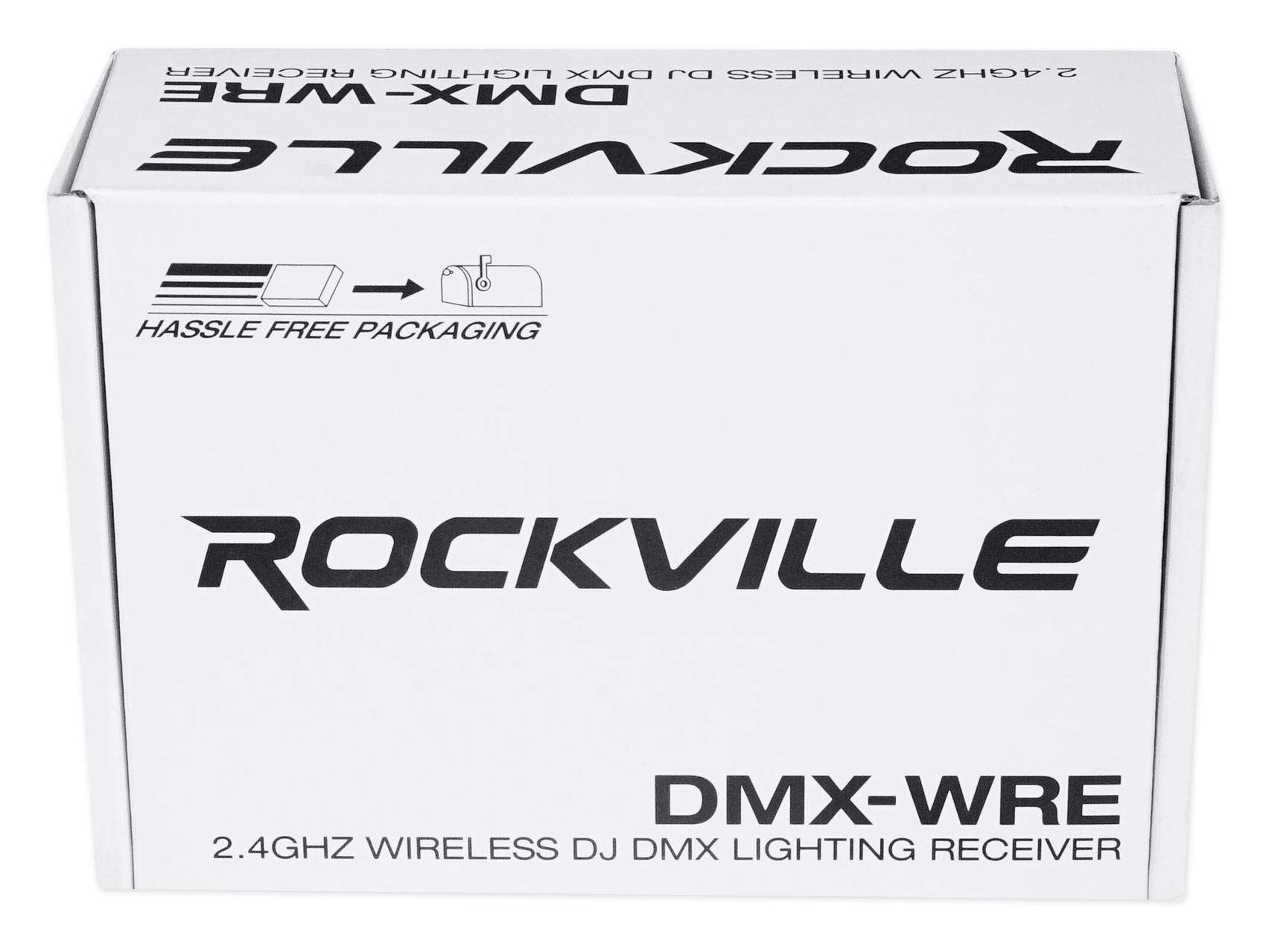 Rockville 2.4GHZ Wireless DJ Receiver w/ 9 Hour Rechargable Battery (DMX-WRE),Black