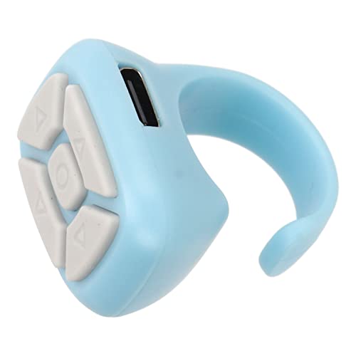 Remote Control Scrolling, 5.3 50mah Battery Remote App Page Turner Long Remote Distance Comfortable for Camera Shutter (Blue)