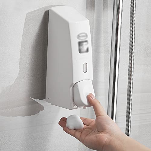 Soap Dispenser Bathroom Wall-Mounted Foam Soap Dispenser Small and Large-Capacity Plastic Dispenser Can Replenish Liquid White 600ml / 21oz Kitchen Soap Dispenser