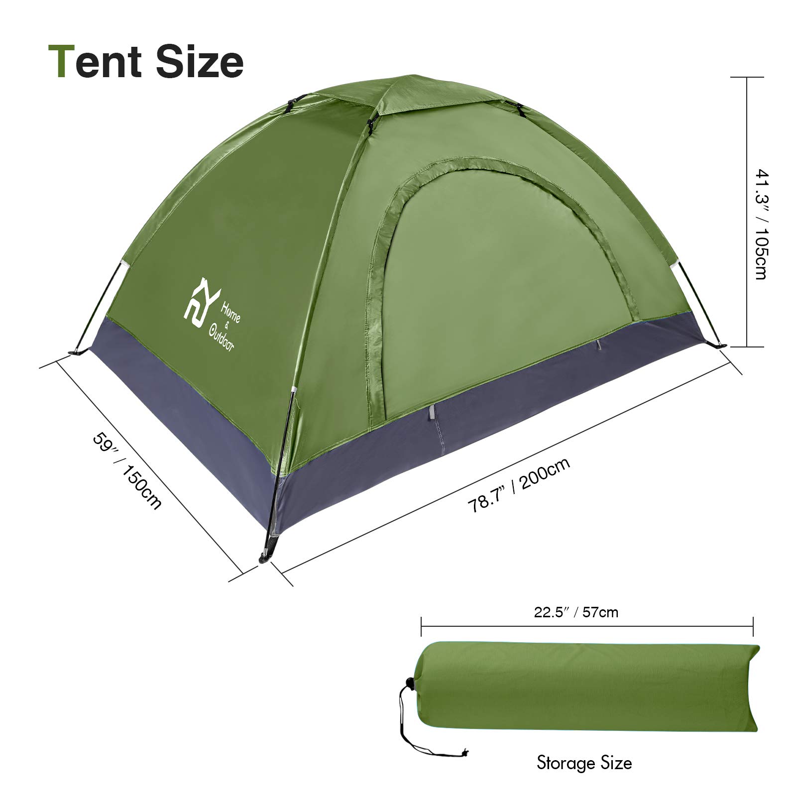 S.Y. Home&Outdoor Lightweight Backpacking Camping Tent for 2 Person Hiking Waterproof Backpack Tent - ArmyGreen
