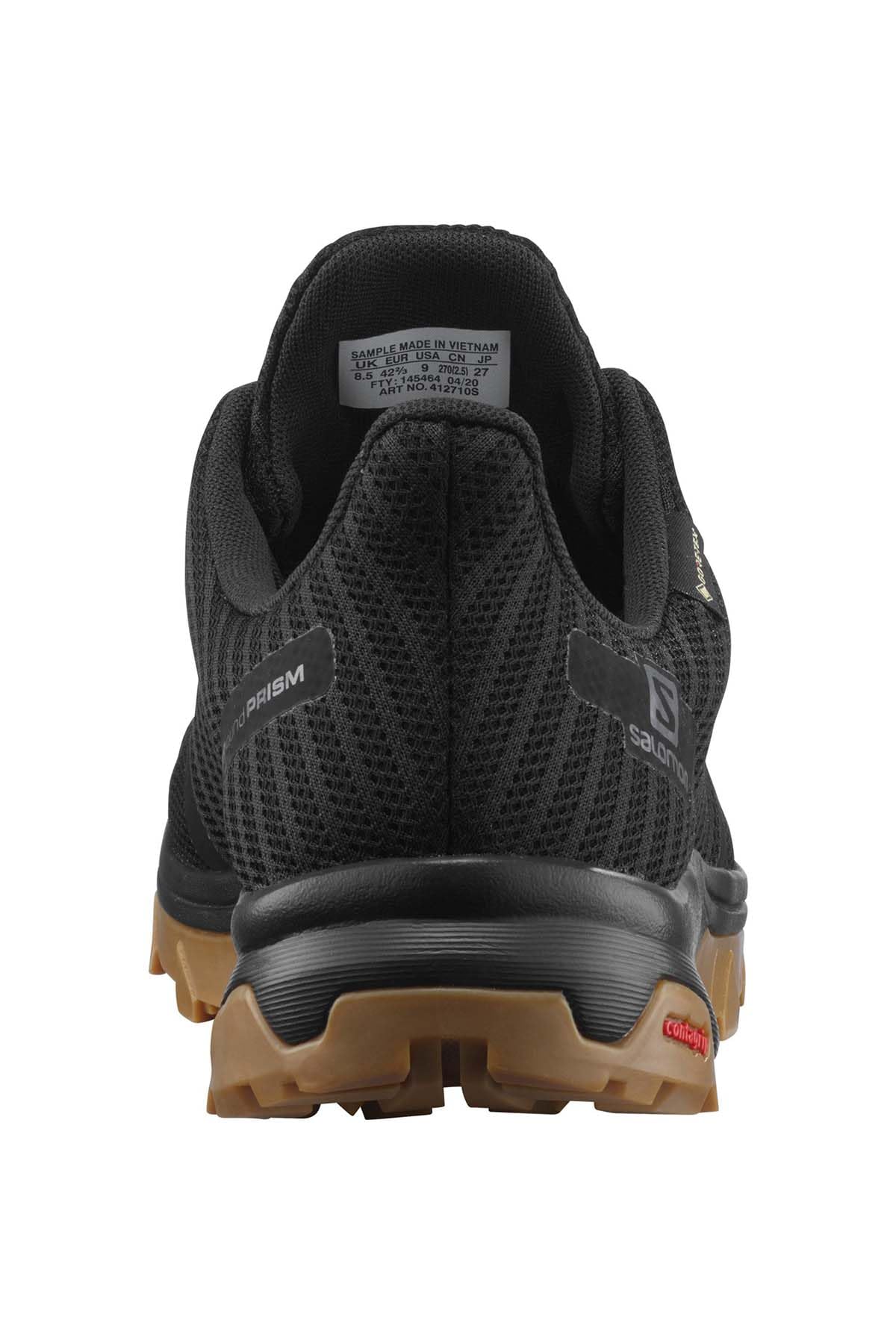Salomon Outbound Prism Gore-TEX Hiking Boots for Men, Black/Black/Gum1a, 10.5