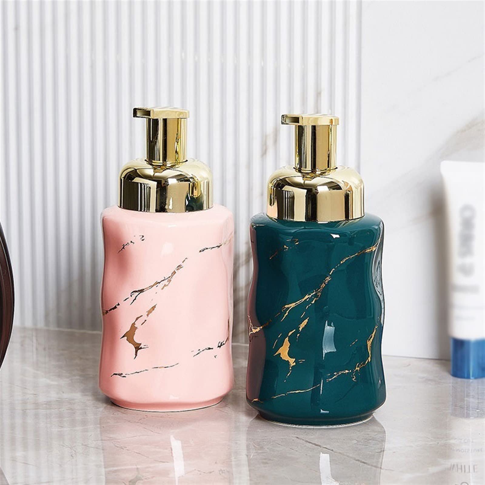 Soap Dispenser 320ML Foam Press Bottle Bathroom Shampoo Separate Bottle Facial Mousse Foaming Bottle Soap Bottle (Color : Gray)