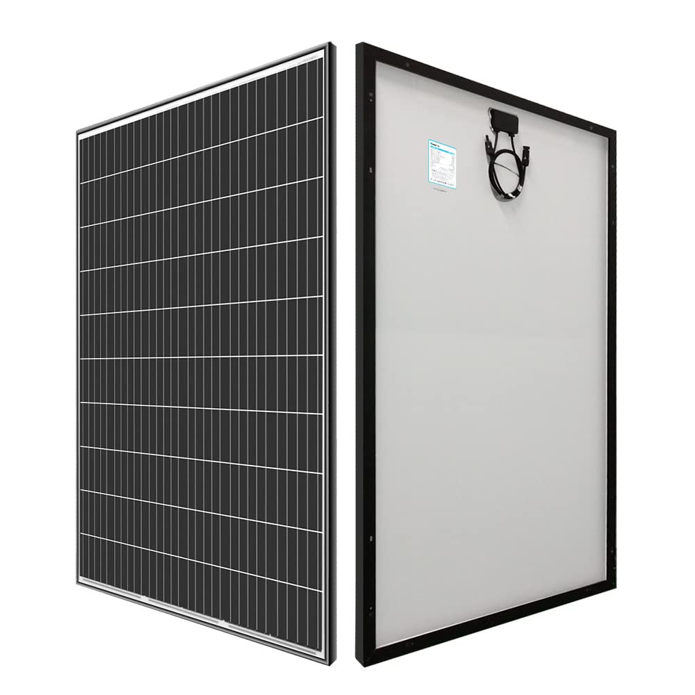 Renogy 4pcs Solar Panel Kit 320W 24V Monocrystalline On/Off Grid for RV Boat Shed Farm Home House Rooftop Residential Commercial House,4 Pieces