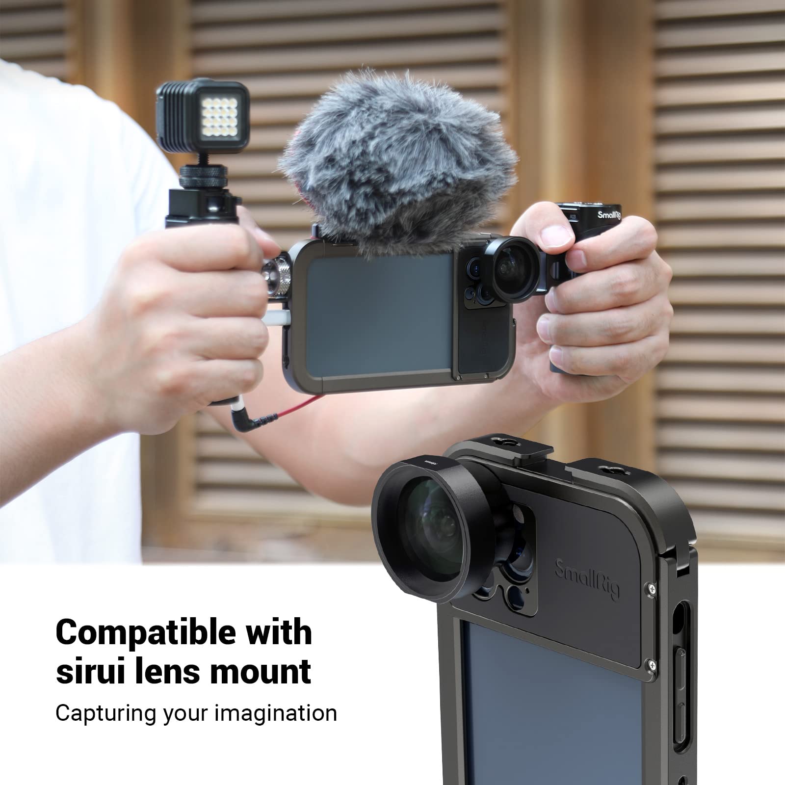 SmallRig Phone Cage for iPhone 12 Pro, Smartphone Video Rig Aluminum Phone Video Stabilizer for Photography, Film Making,Videomaker and Vlogging-3075