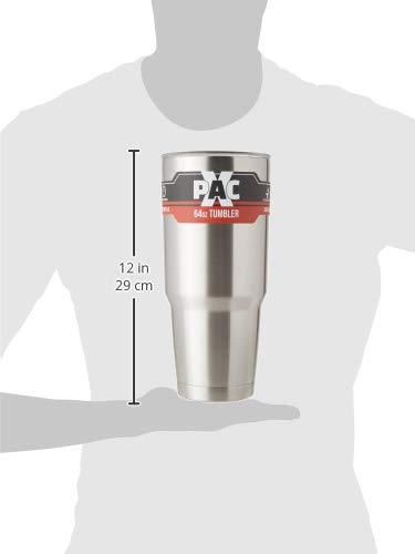 XPAC 64 Ounce Double Vacuum Wall Stainless Steel Tumbler with Lid, Fits in a 4" Wide Car Beverage Holder