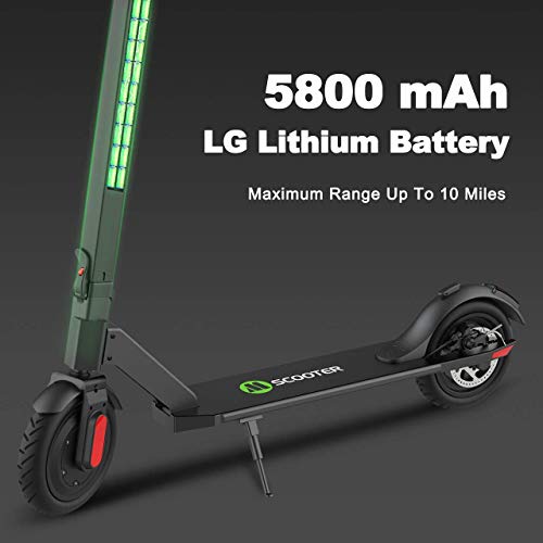 S5 Electric Scooter, 10 Miles Long Range Battery, Up to 15.5 MPH, 8.5" Pneumatic Tires, Portable and Folding Electric Scooter for Short Commutes and Trips S5