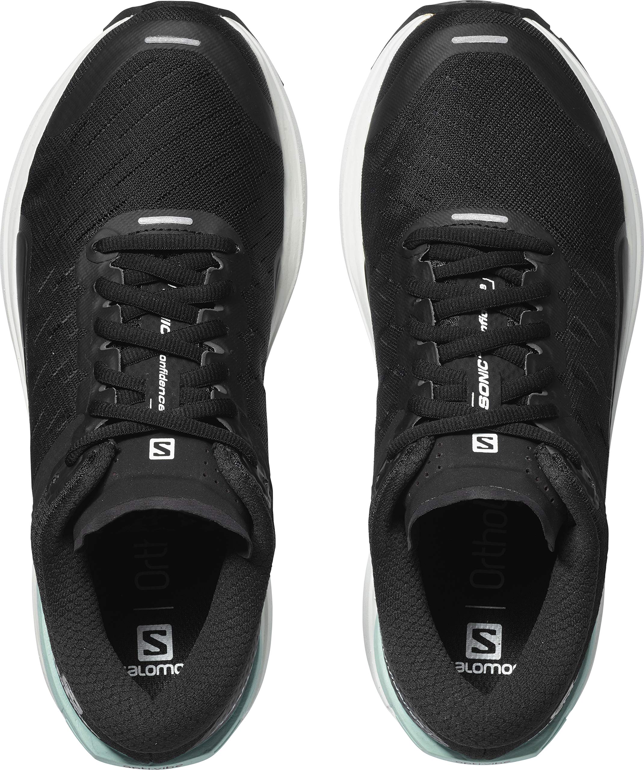 Salomon Sonic 3 Confidence Road Running Shoes for Women, Black/White/Quiet Shade, 10