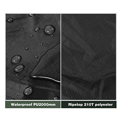 REDCAMP Lightweight Camping Tarp Sun Shelter with Tarp Poles and Suction Cup, Waterproof Car Awning Sun Shade Awning Canopy Set for Backpacking Hiking Camping