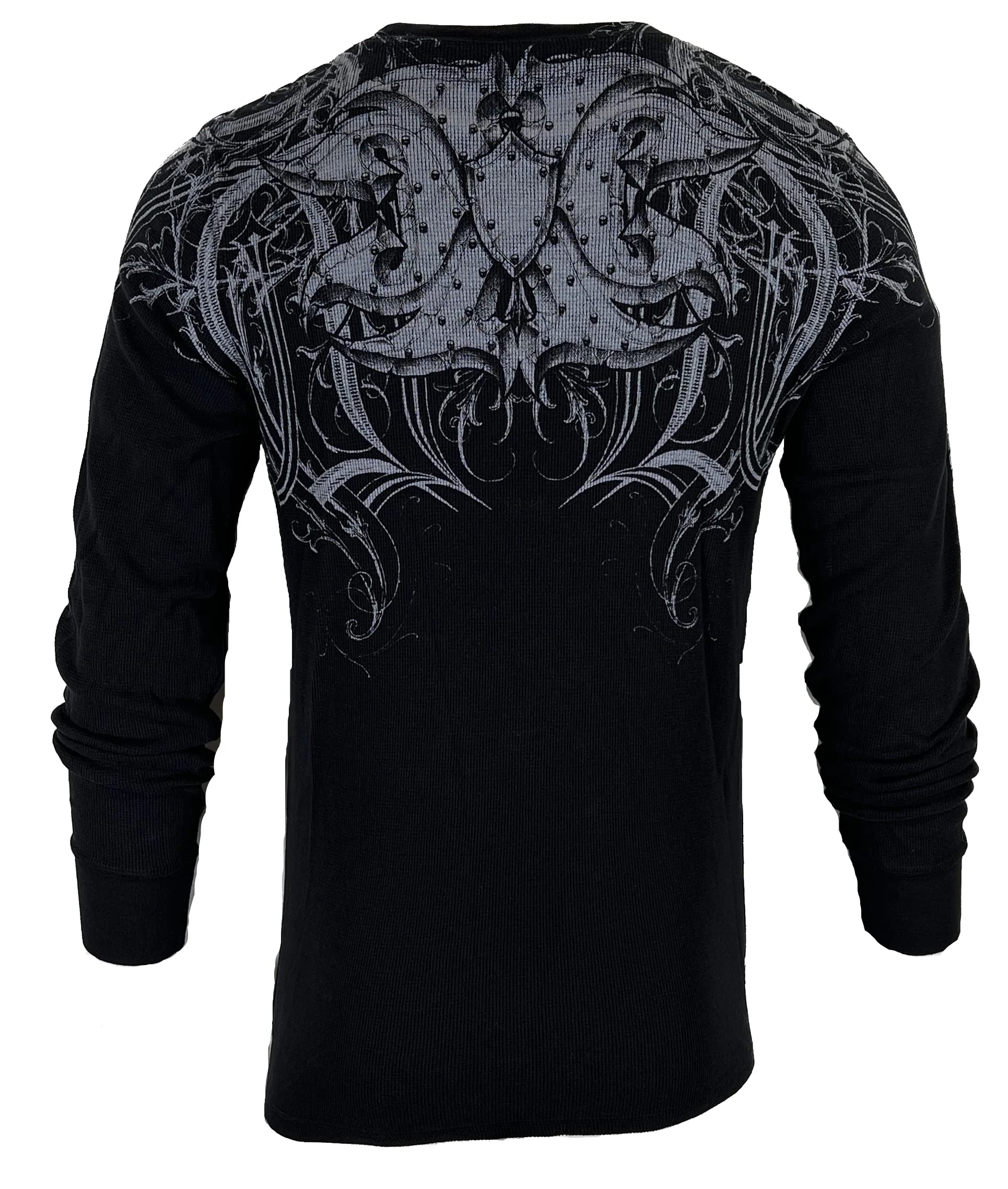 Xtreme Couture by Affliction Men's Thermal Shirt Daring Black XL