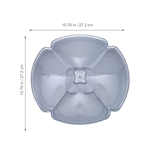 UPKOCH Chips Serving Trays Dry Food Snack Tray Blue: Portable Food Serving Tray with Lid Multi Grid Dry Fruit Tray Snacks Plate for Veggies Candy Plastic
