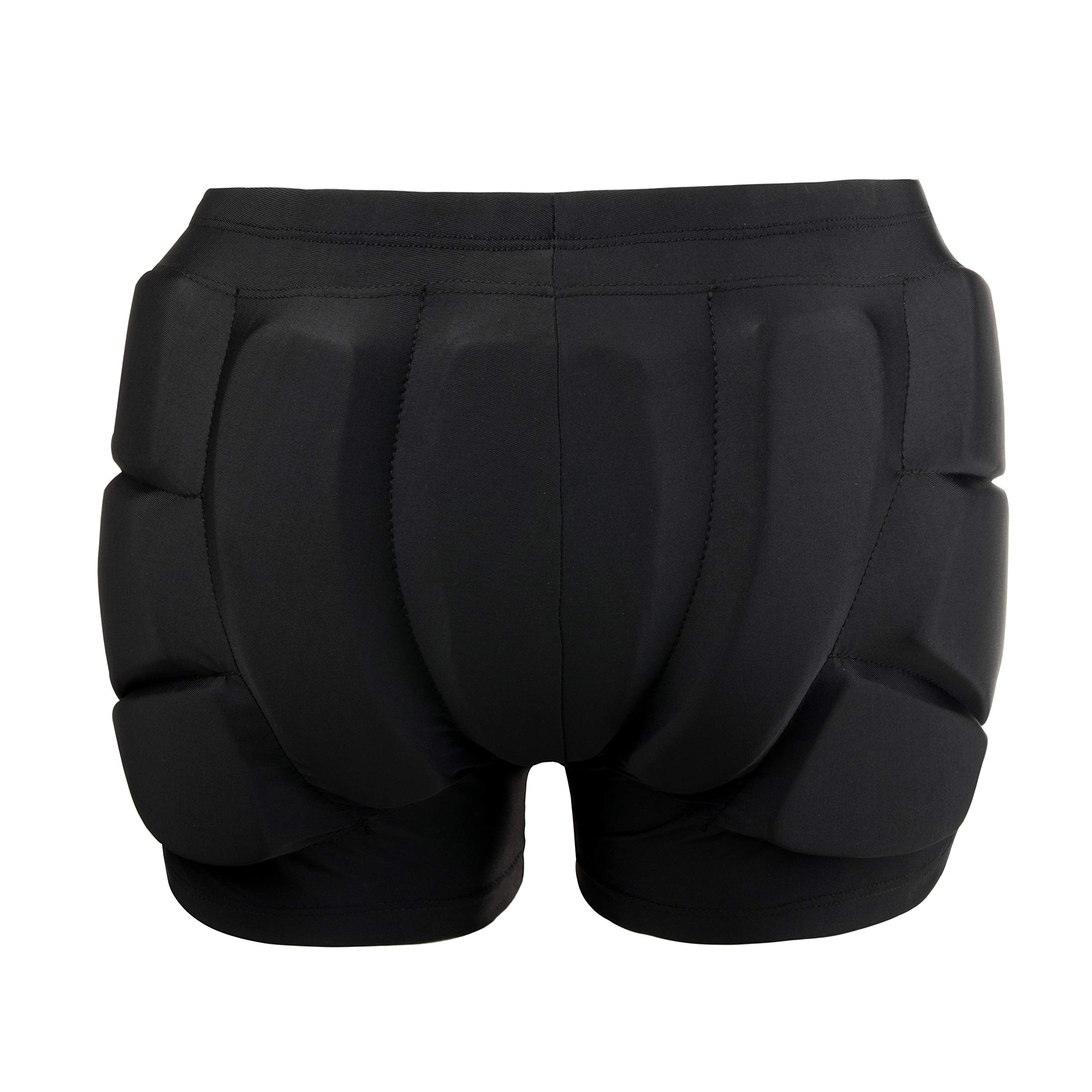 Reomoto Kids Hip Protection Pads Shorts Skiing Skating Snowboard Hip Protection Pads EVA 3D Padded Hip Bone Protection Pants for Teenagers (Black, S)