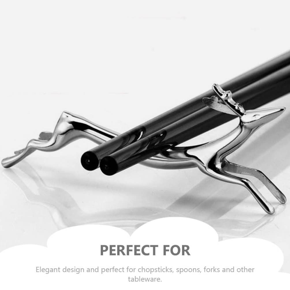Tofficu 6pcs Puppy Chopstick Rest Japanese Chopstick Rest Dining Room Decor for Table Fondant Molds Chopstick Stand Holders Ceramic Decor Chopsticks Stand Fork Tableware Zinc Alloy Bracket