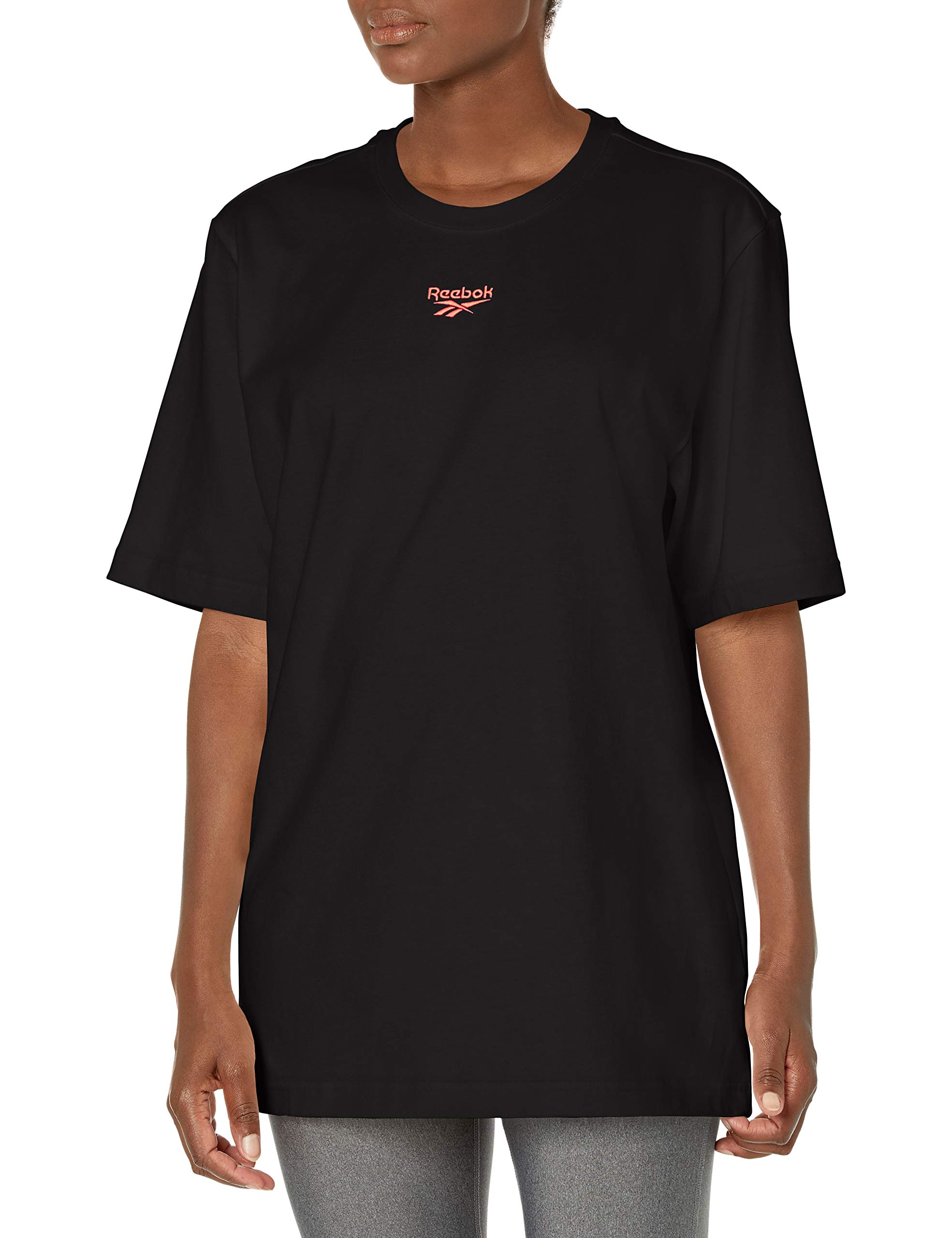 Reebok Classics Logo Bball Tee, Black, L