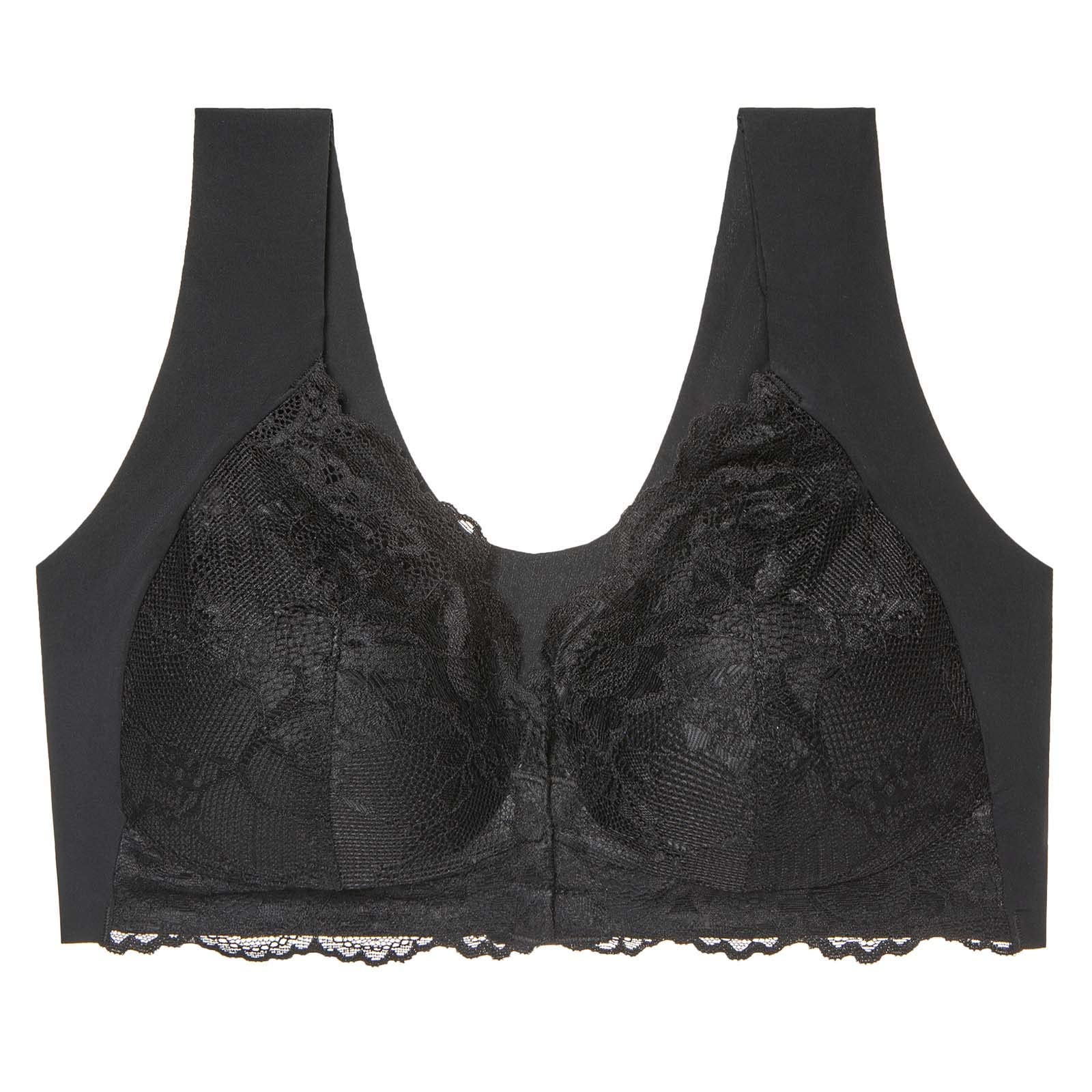 Womens Gstring Thong Panties Womens No Steel Ring French Womens Front Close Bra T Back Plus Size Seamless Unlined Bra for Large Bust Strap Less Bra