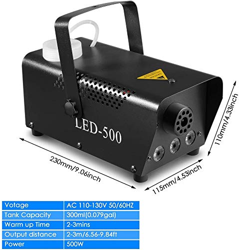 Smoke Machine Fog,Halloween Fog Machine Fogger Making Special Atmosphere Lighting Smog Machine for DJ Parties Christmas Weddings