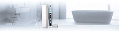Oral-B 7500 Electric Toothbrush, Black with 3 Brush Heads and Travel Case - Visible Pressure Sensor to Protect Gums - 5 Cleaning Modes - 2 Minute Timer