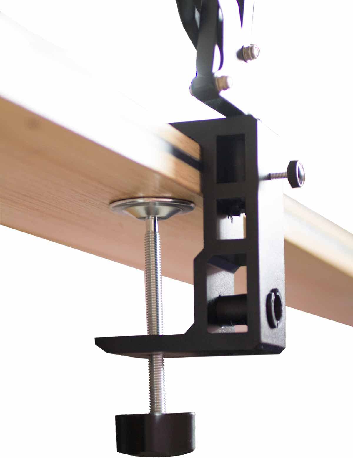 Replacement Heavy Duty C Clamp for 1/2” Base Magnifying Lamp,XINME Desk Lamp,Swing Arm Lamp,Phone Mount,I pad Mount,Tablet Holder,Mic Holder (G2 BLACK)