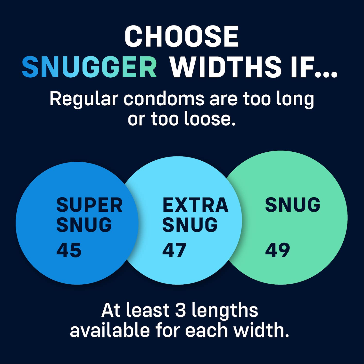 MyONE Snug Sized Condoms | 45D: Super Snug (45), Length 5.2β (D)