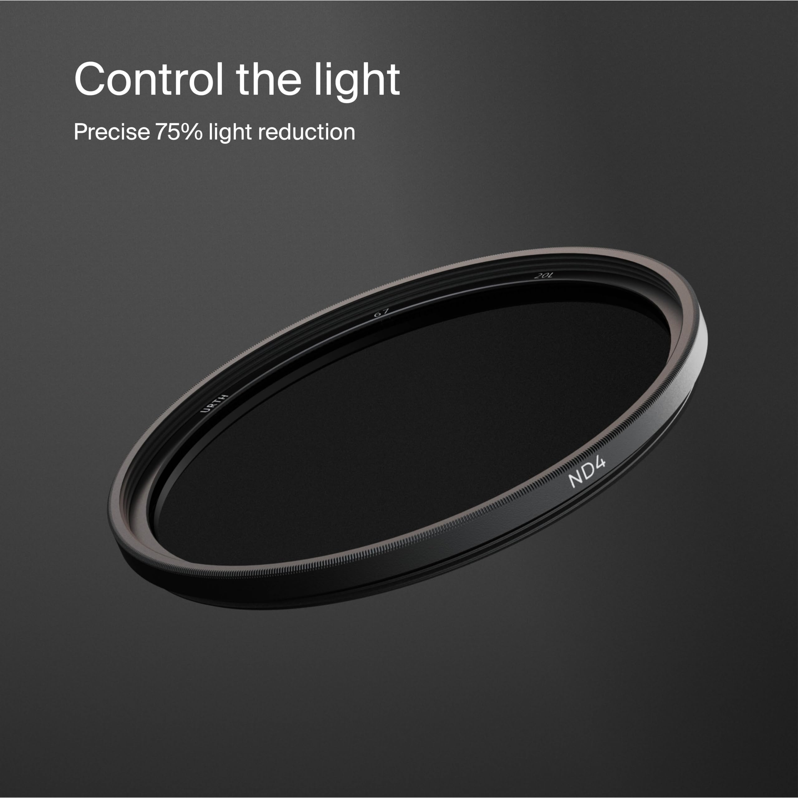 Urth 49mm ND4 (2 Stop) Lens Filter (Plus+) β 20-Layer Nano-Coated, Ultra-Slim Neutral Density Camera Lens Exposure Filter