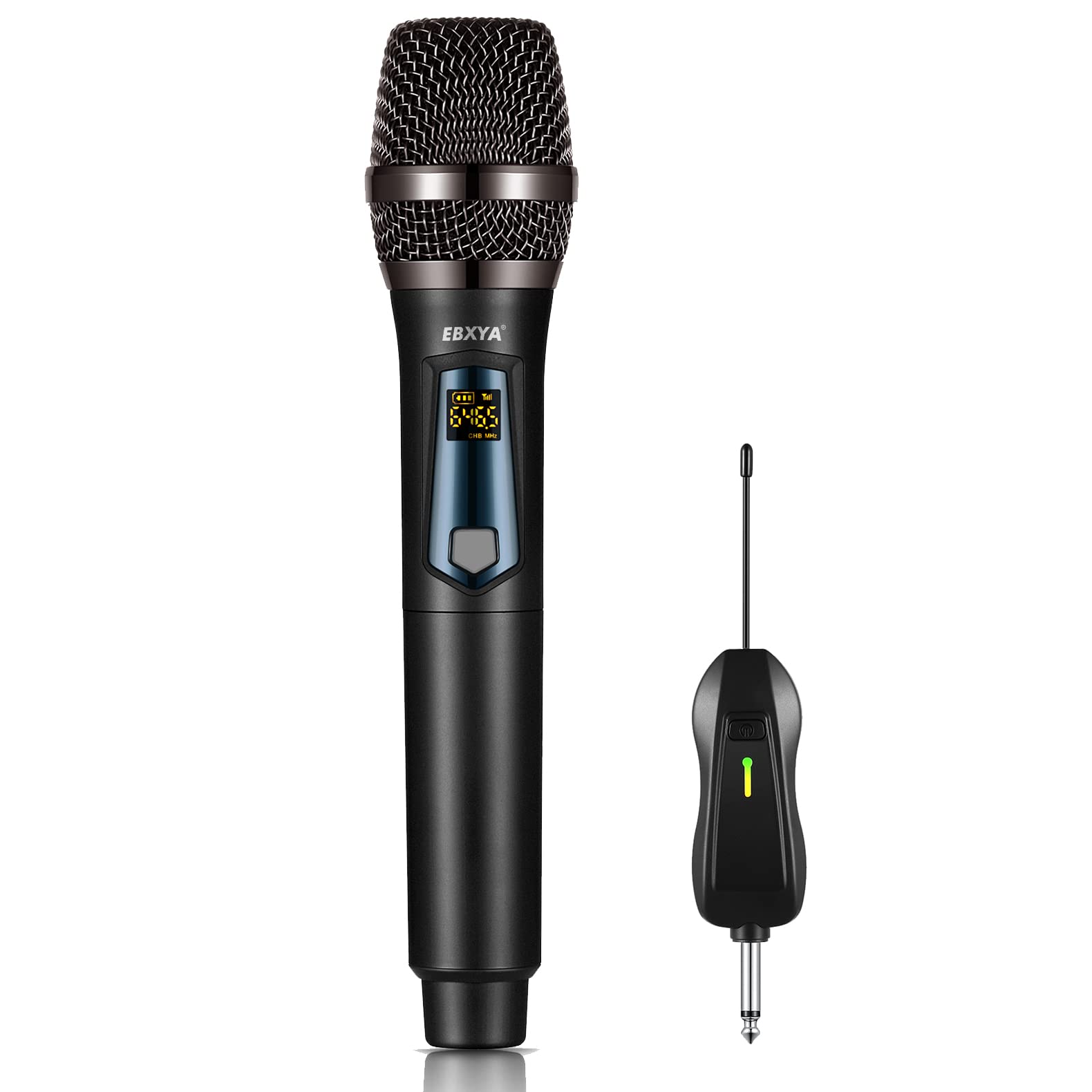 Wireless Microphone, Karaoke Cordless Microphone, UHF Handheld Dynamic Mic System with Rechargeable Receiver (165ft Range) for Singing, Wedding, Party, Speech, Church, Meeting, PA System