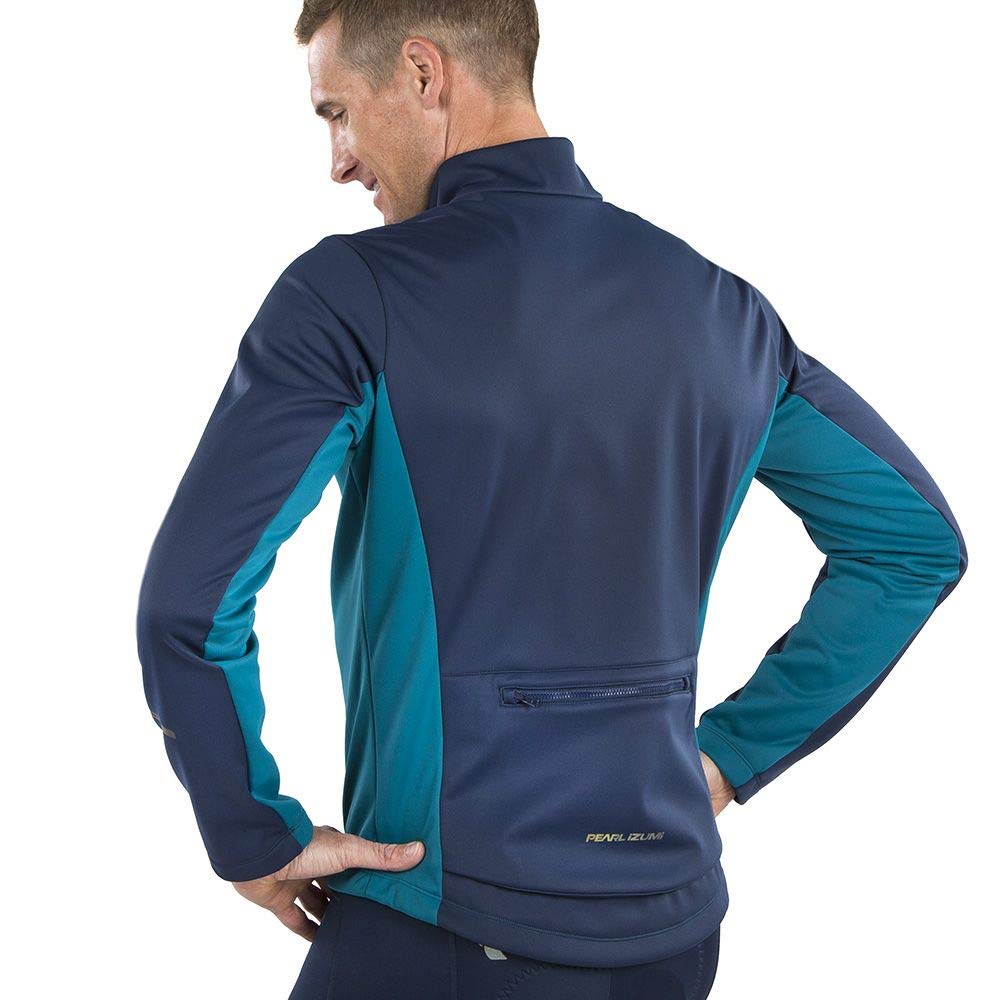 PEARL IZUMI Men's Quest AmFIB Cycling Jacket, Navy/Teal, X-Large