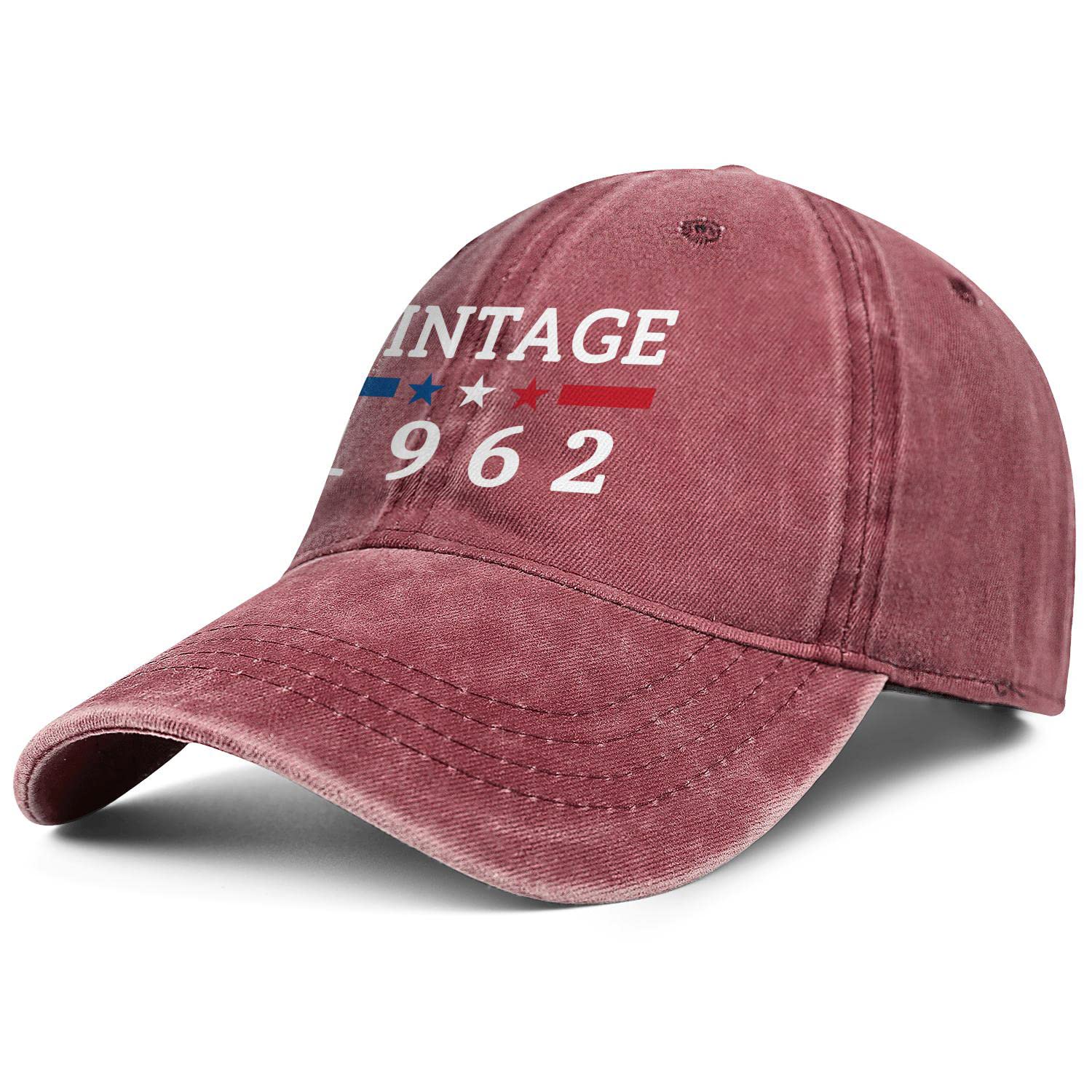 Vintage 1962 Hat 60th Birthday Gifts Embroidered Vintage Baseball Cap Adjustable Breathable Hat for Men Women