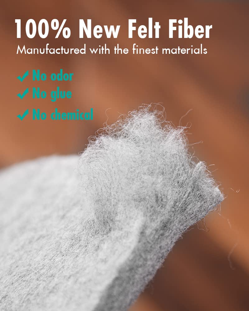 Non Slip Rug Pad Rug Gripper - 3x5 Feet 1/4” Extra Thick Felt Under Rug for Area Rugs and Hardwood Floors,Super Cushioned Non Skid Carpet Padding