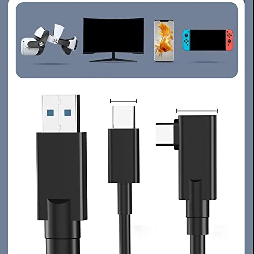 Yuisle Lightweight Link USB3.2 High Speed Data Transfer Adapter for Quest 2/Pico 4 VR Headset High Speed Data Headset Cord Charging Cord