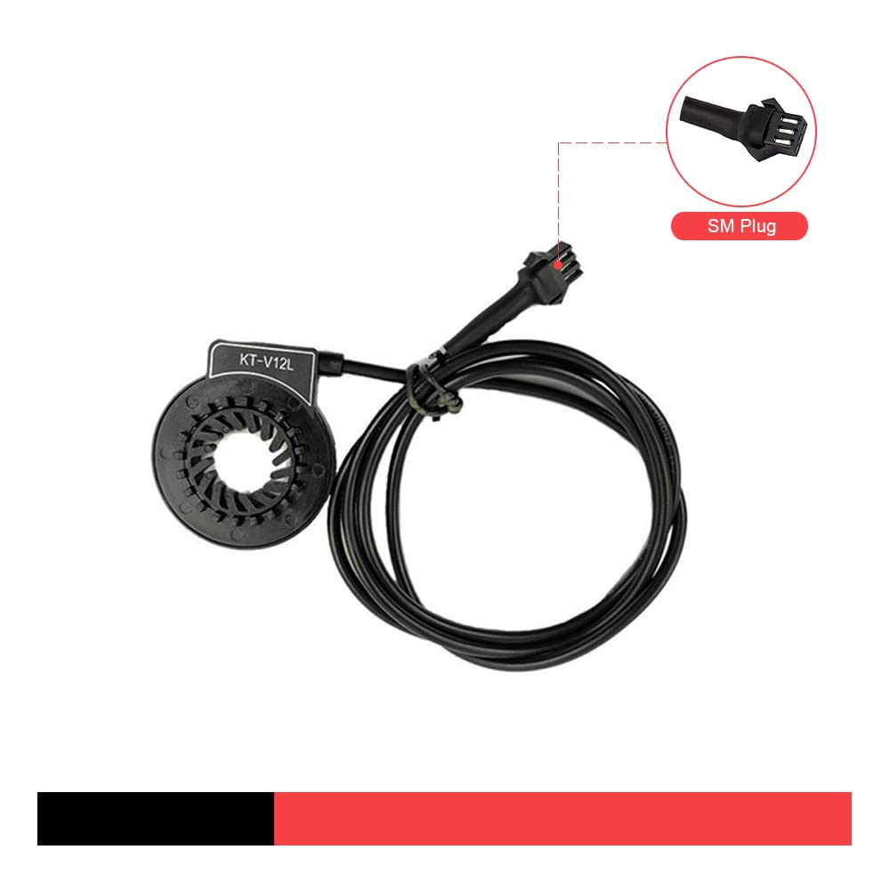 通用 Electric Bike Accessories PAS KT-V12L 12 Magnets Pedal Assist Sensor Ebike Kit Easy Crank Installation PAS Sensor SM Plug