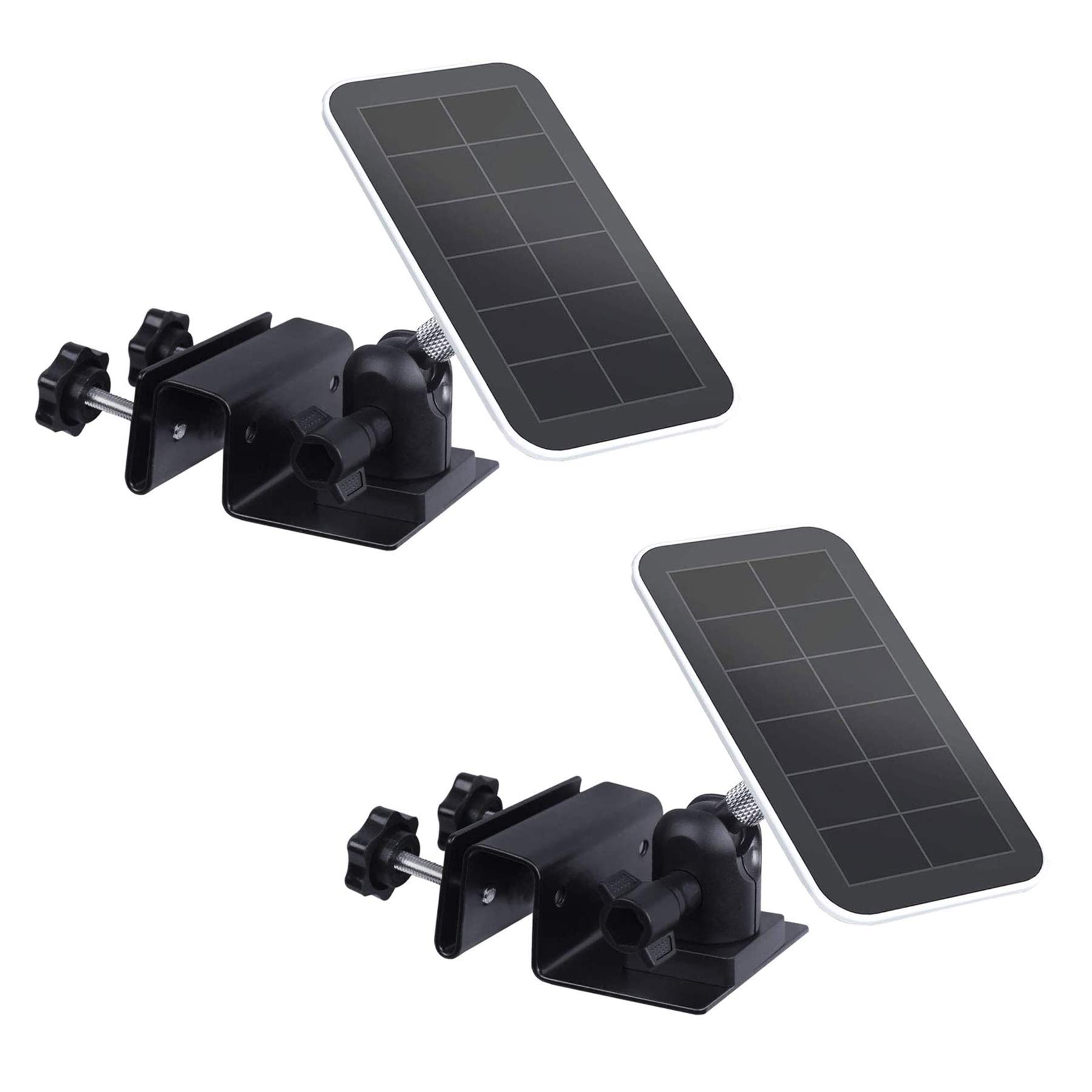 Outdoor Gutter Mount for Arlo Pro/Arlo Pro 3 / Arlo Ultra/Arlo Essential Solar Panel - by TIUIHU - Compatible with Any Other Solar Panel with 1/4 Screw - Durable and Simple Inst(Black,2-Pack)
