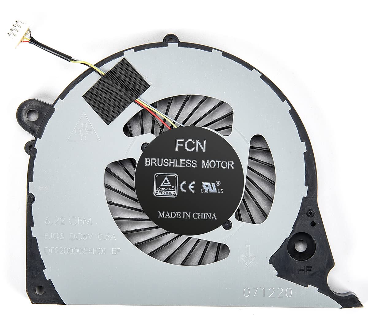 Replacement CPU w/GPU Cooling Fan Compatible with Dell G5 15 5587 & G7 7588, inspiron 15 7577 7588 Series Laptop P/N: DFS541105FC0T DFS2000054H0T