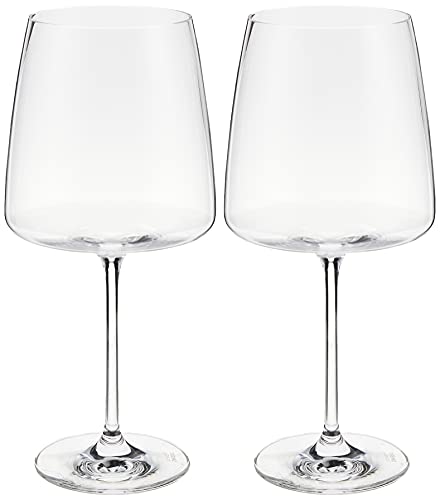 Zwiesel Glas Tritan Crystal Sensa Collection, Burgundy Red Wine Glass 24 Ounce, Set of 2