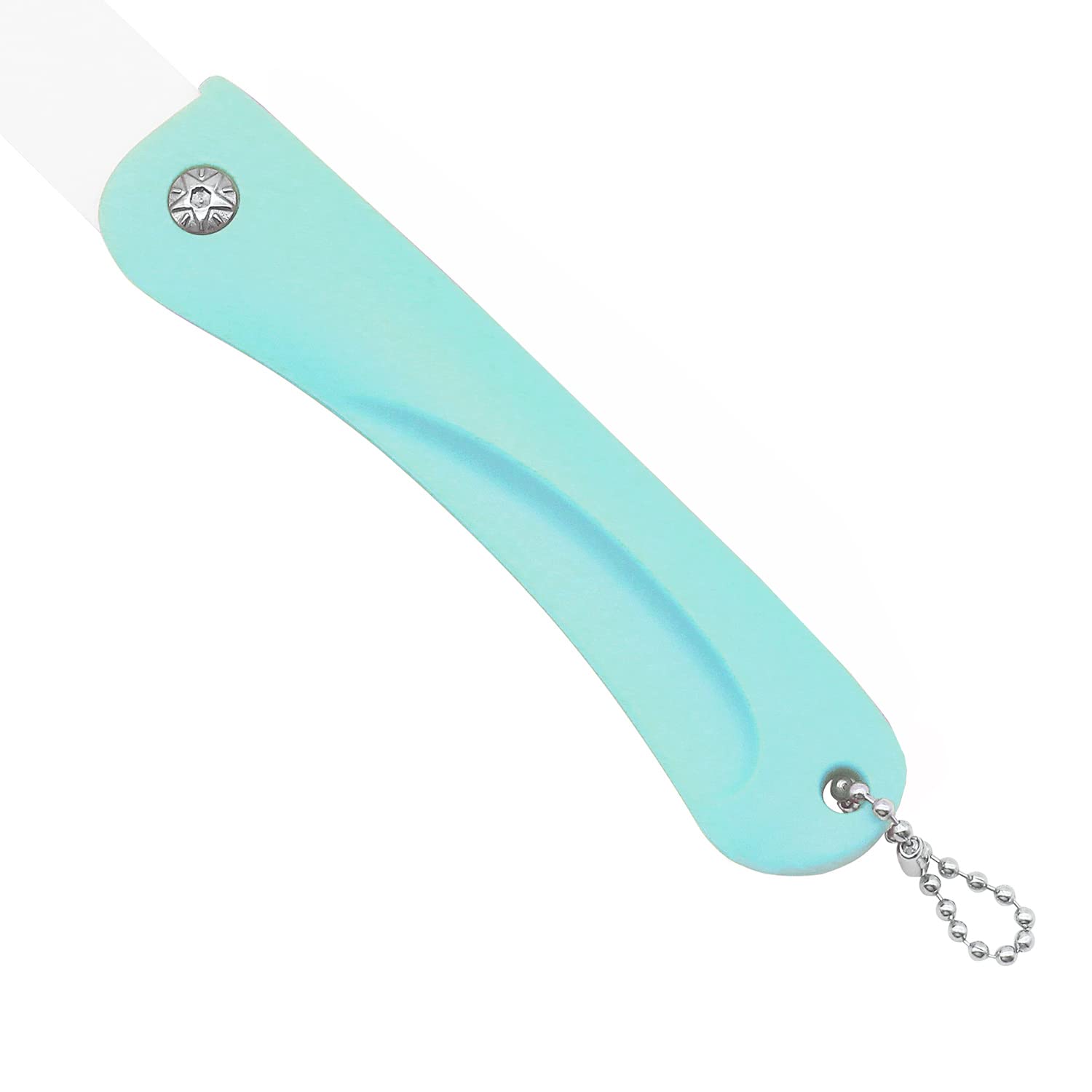 YAODHAOD Folding Knife,Folding Vegetable Fruit Ceramic Knife Handy Perfect for Picnics,Camping - 5 colors optional (Blue)
