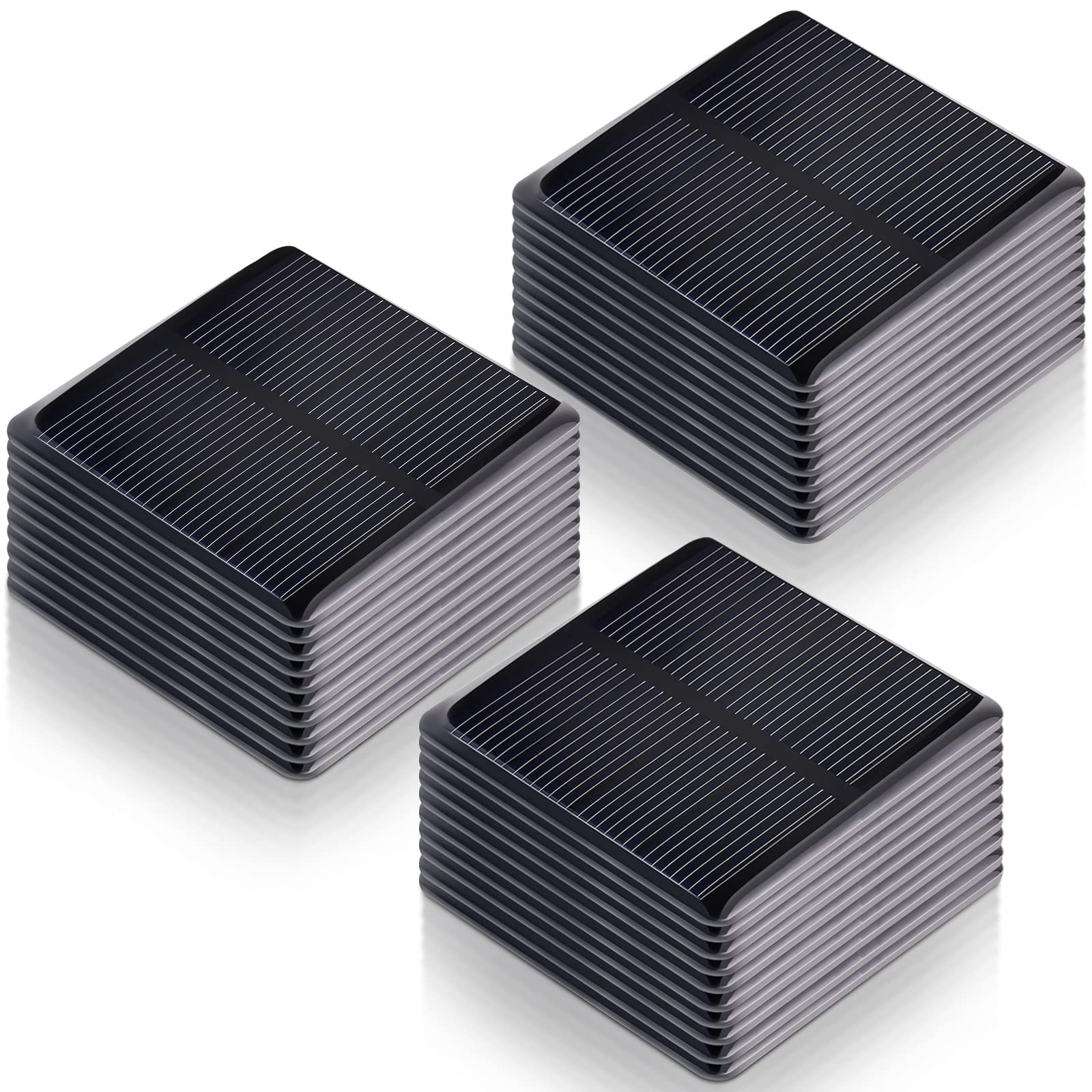 Retisee 30 Pcs Mini Solar Cells 2V 160mA Mini Solar Panels Mini Polysilicon Solar Cells DIY Electric Toy Materials Photovoltaic Cells Solar DIY System Kits