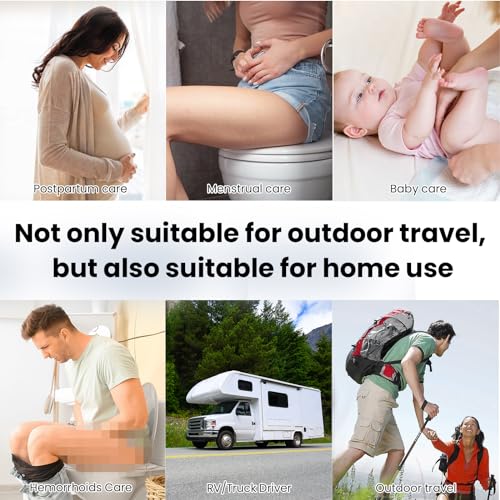 Redsack Portable Travel Bidet for Women or Men, Peri Bottle Postpartum, Camping Handheld Bidet Sprayer (White)