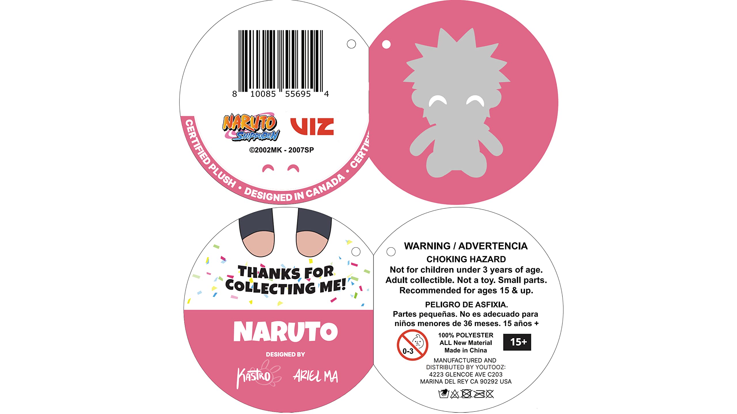 YouTooz Naruto Plush 9" Inch, Collectible Uzumaki Naruto Plushie from Anime Naruto Shippuden Plush Collection