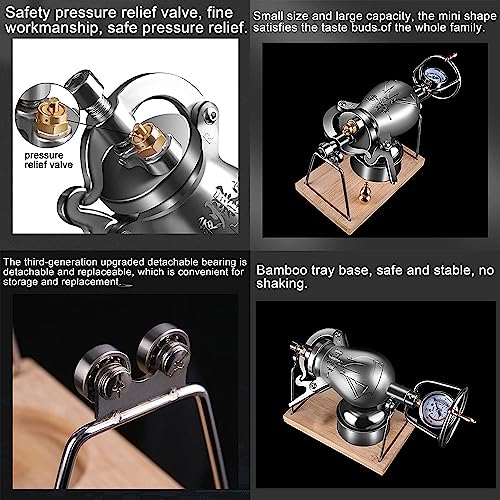 ZZYYZZ Hand Popcorn Machine, Open Fire Heating Popcorn Maker, Stainless Steel Popcorn Popper, Popcorn Pressure Cooker, for Family Party Fun