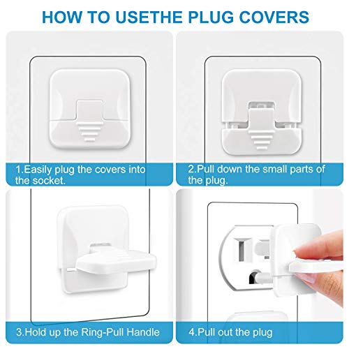 Outlet Covers Baby Proofing, Baby Safety Plug Covers with Corner Protectors, Baby Safety Kit with Child Proofing and Corner Guards, Keep Safe Prevent Baby from Shock
