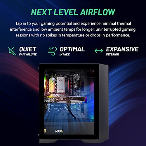 Skytech Gaming Nebula Gaming PC Desktop – Intel Core i5 12400F 2.5 GHz, RTX 3050, 1TB NVME SSD, 16G DDR4 3200, 600W Gold PSU, AC Wi-Fi, Windows 10 Home 64-bit