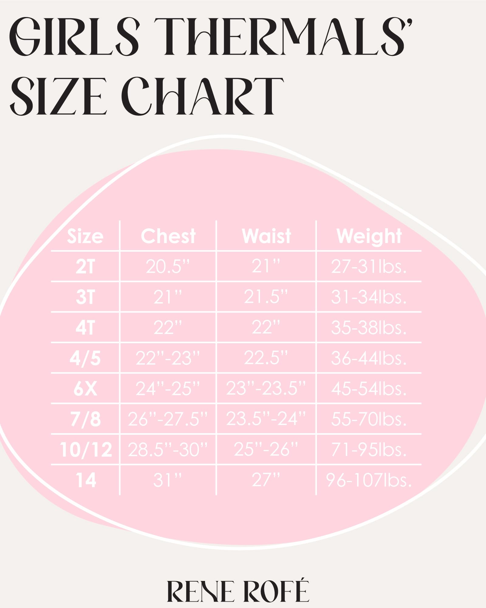Rene Rofe Girls' Thermal Underwear Set - 2 Piece Waffle Knit Top and Long Johns (2T-16), Size 7-8, Lavender