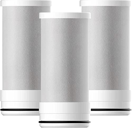 Waterdrop WD-FF-03A Faucet Replacement Filter, Carbon Block Filter Fits WD-FC-01, WD-FC-02, WD-FC-03, WD-FC-06, Reduces Chlorine, Heavy Metals and Bad Taste, Pack of 3