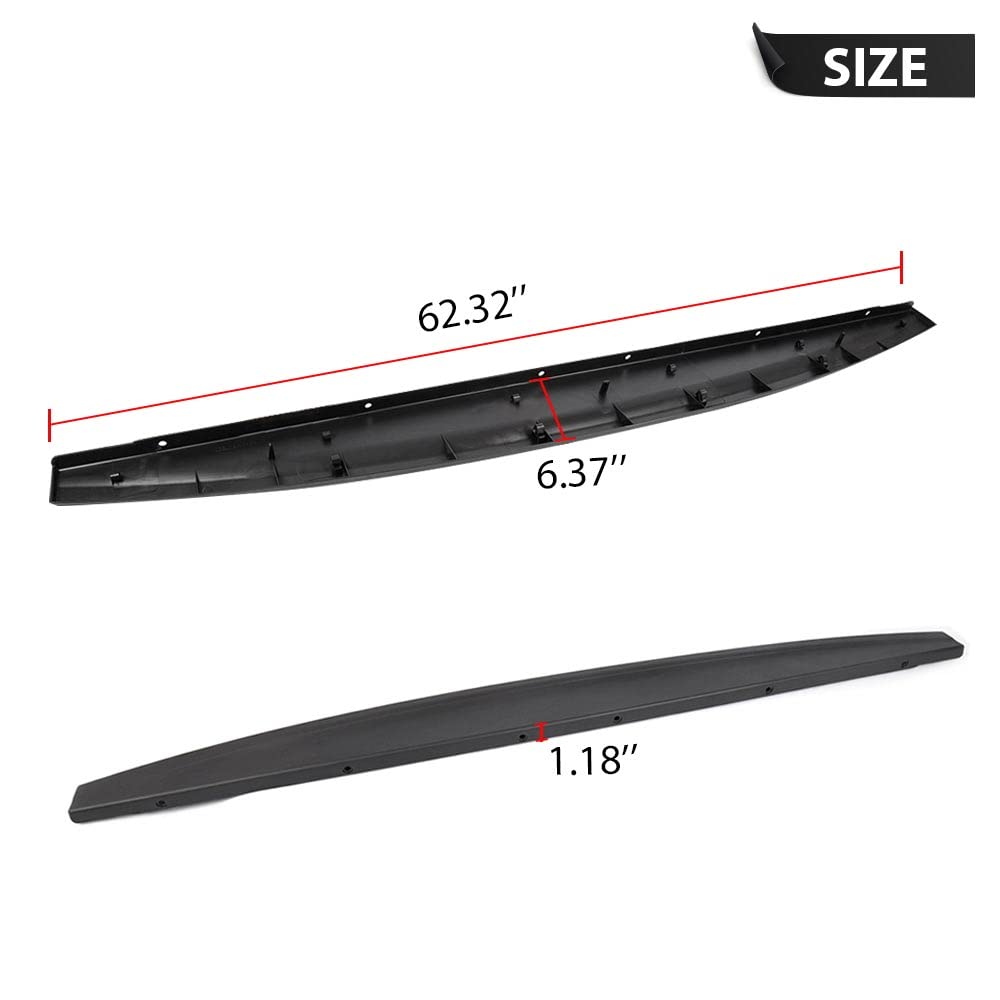 PIT66 Tailgate Molding Cap, Compatible with 09-18 Dodge Ram 1500(2019 Dodge Ram 1500 Classic Body Style)/10-18 Ram 2500 & 3500, 55372052AH/TO1904100, Tailgate Cap Spoiler Moulding Protector Top Cover