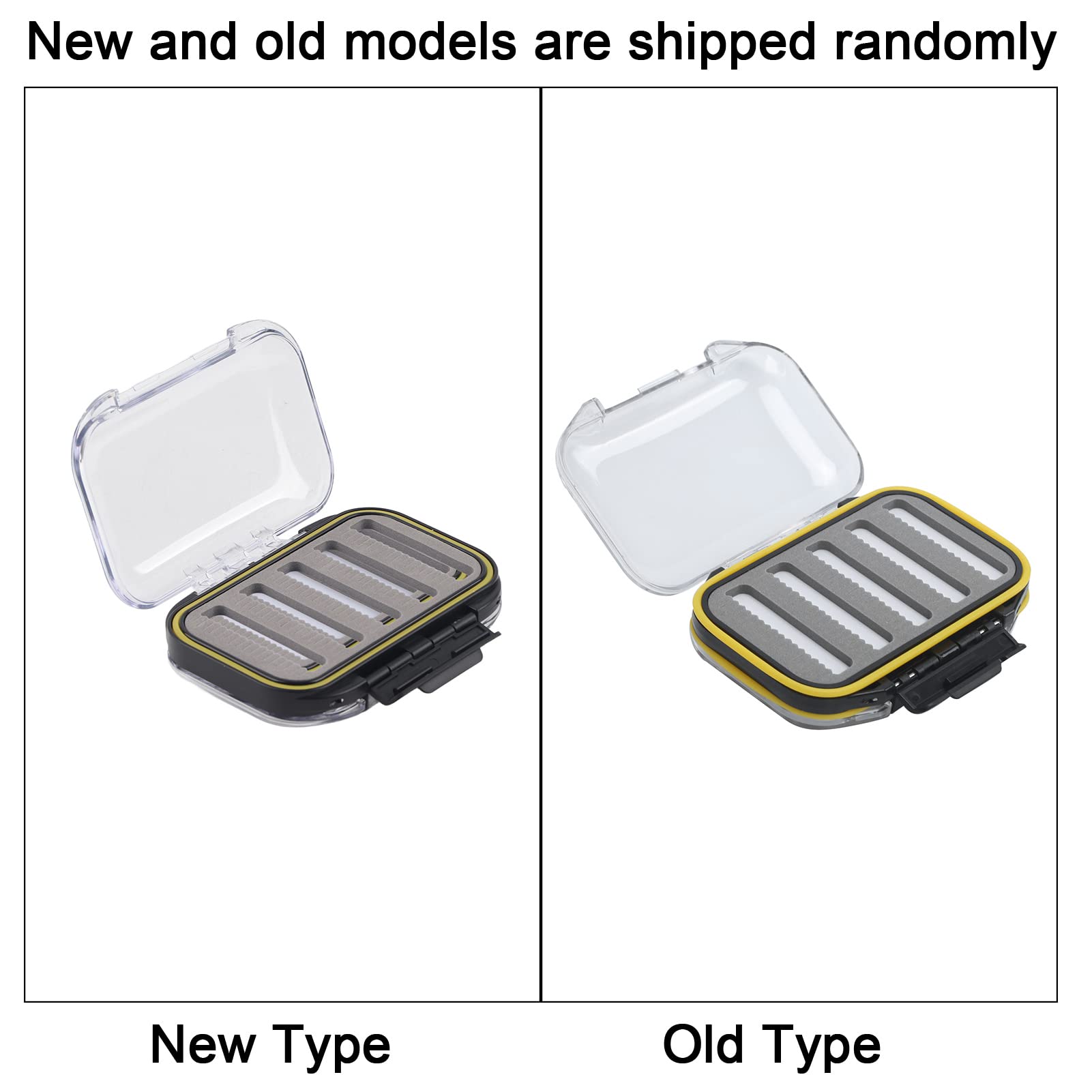 Yeuipea Fishing Lure Container,Double Sided Transparent Fly Fishing Tackle Hook Preservation Box Fishing Accessory