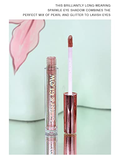 SUMEITANG 10 Colors Liquid Eyeshadow Metallic Glitter Eyeshadow Set Diamond Shimmer Sparkling Smokey Eye Looks Quick-Drying Waterproof Long Lasting for Women Eye Makeup Gift Kits
