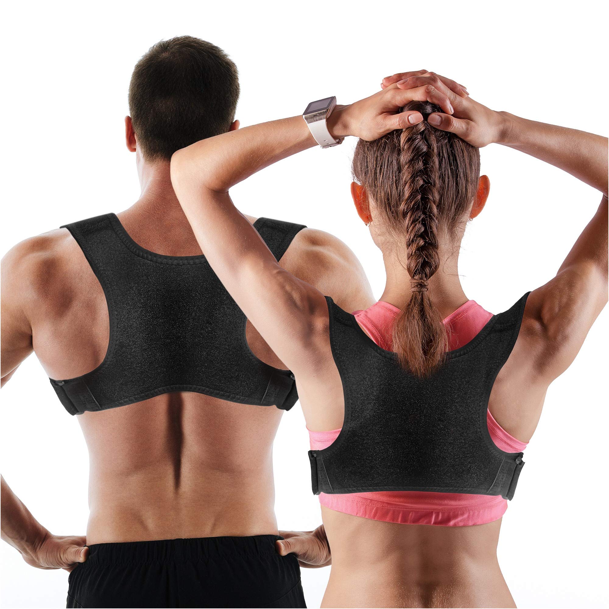 Posture Corrector for Men and Women | Discreet Under Clothes Comfortable and Effective Clavicle Brace for Neck Shoulder Back Pain Relief Fully Adjustable Spinal Brace for Slouching